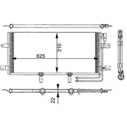Mahle Kondensator, Klimaanlage ac332000s f&uuml;r VW