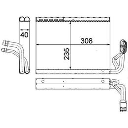 Mahle Verdampfer, Klimaanlage ae91000p f&uuml;r Mercedes BEIJING BENZ (BBDC)