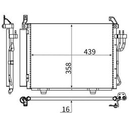 Mahle Kondensator, Klimaanlage ac17000s f&uuml;r KIA