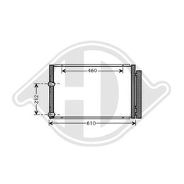 DIEDERICHS Kondensator, Klimaanlage dcc1825 f&uuml;r TOYOTA