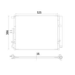 Mahle Kondensator, Klimaanlage ac957000s f&uuml;r KIA