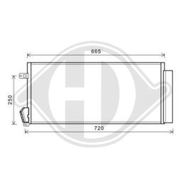 DIEDERICHS Kondensator, Klimaanlage dcc1634 f&uuml;r Fiat Opel