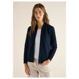Cardigan Cecil, Damen, Gr. XL (44), universal blau, Web, 77% Baumwolle, 20% Polyester, 3% Elasthan, unifarben, comfort fit normal, Rundhals, B&uuml;ndchen, Strickjacken, mit Rundhalsausschnitt