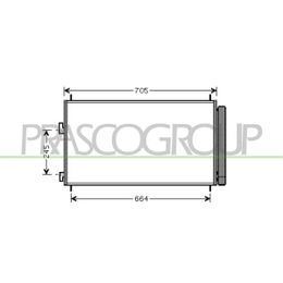 PRASCO Kondensator, Klimaanlage ty287c001 f&uuml;r TOYOTA