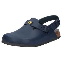 Pantolette Birkenstock "Tokio ESD", Damen, Gr. 41, blau, Obermaterial: 100% Rindsleder Leather cow., Schuhe Pantolette