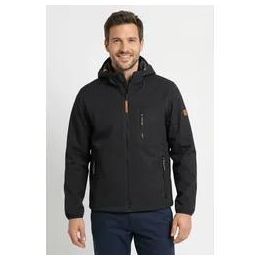 Softshelljacke Camel Active, Herren, Gr. 54, asphalt, Softshell, Obermaterial: 100% Polyester, unifarben, regular fit normal, Rundhals, elastischer Bund, Jacken Softshelljacke, mit Kapuze
