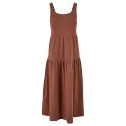 Shirtkleid Urban Classics "Urban Classics Damen Ladies 7/8 Length Valance Summer Dress", Damen, Gr. 3XL, US-Gr&ouml;&szlig;en, terracotta, 100% Baumwolle, unifarben, relaxed fit, eckiger Ausschnitt, Kleider Shirtkleid