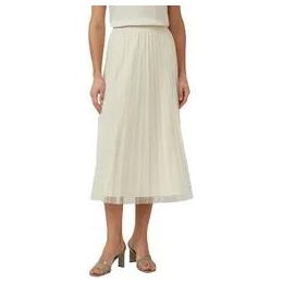 Midirock s.Oliver BLACK LABEL, Damen, Gr. 46, grau beige, Web, Obermaterial: 100% Polyester, unifarben, normal 3/4-L&auml;nge, R&ouml;cke, mit Falten und Gummibund