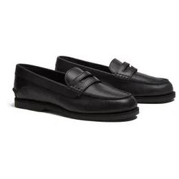 Bootsschuh Timberland "CLASSIC BOAT LOAFER SHOE", Damen, Gr. 37, blk full grain, Leder, Schuhe Bootsschuh, Classic Boat Loaferschuh aus Timberland Premium Leder