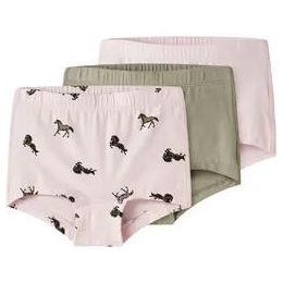 Hipster name it "NMFTIGHTS 3P BALLERINA HORSE NOOS", M&auml;dchen, Gr. 116, 3 Stk., ballerina, Jersey, Obermaterial: 95% Baumwolle, 5% Elasthan, bedruckt, unifarben, eng, Unterhosen