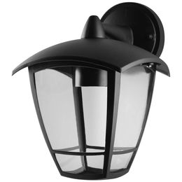 Au&szlig;en-Wandleuchte Segula "Outdoor ANTIQUE down schwarz", schwarz, B:17cm H:24cm L:20,5cm, Leuchten, Klassisches Laternen-Design, Aluminium/PC, schwarz, ohne Leuchtmittel