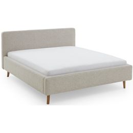 Meise M&ouml;bel Polsterbett MEISE.M&Ouml;BEL "Mattis", beige, B:181cm H:105cm L:218cm, Bezug Bett: Multicolor (100% Polyester), Betten, Polsterbett, Topseller, wahlweise mit Bettkasten