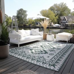 Teppich ELLE DECORATION "Dynamic, Wendeteppich", gr&uuml;n, B:160cm H:5mm L:230cm, Polypropylen, Teppiche, Teppich, Flachgewebe, In-& Outdoor, Modern, wendbar, Balkon, Wohnzimmer, Au&szlig;en