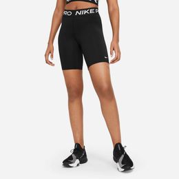 Shorts Nike "W NP 365 SHORT 8IN", Damen, Gr. XXL, N-Gr, schwarz, wei&szlig;, Obermaterial: 83% Polyester, 17% Elasthan, Hosen Shorts, eng anliegende Passform, sportlicher Stil, mit dehnbarem Material