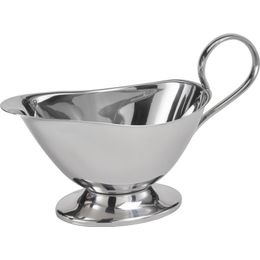 Sauciere APS, silber (silberfarben), B:10,5cm H:13,5cm L:22,5cm, Edelstahl 18/10, Sch&uuml;sseln, hochglanzpoliert, 0.4 Liter