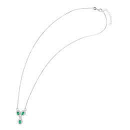 Adelia&acute;s Kette ohne Anh&auml;nger ADELIA&acute;S "Damen Halskette mit Anh&auml;nger &ndash; aus 925 Silber", gr&uuml;n (silber), Halsketten, Damen, 43cm, Silber 925 (Sterlingsilber), Perfekt zum Verschenken an besondere Menschen