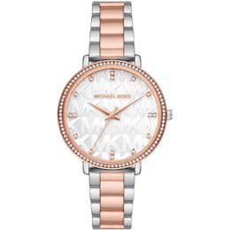 Quarzuhr Michael Kors "PYPER", gold (edelstahlfarben, ros&eacute;goldfarben, wei&szlig;), Armbanduhren, Damen, Quarzuhr, Armbanduhr, Damenuhr, Edelstahlarmband, analog, Glassteine