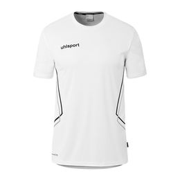 Trainingsshirt Uhlsport "Trainings-T-Shirt Equipe 29 Kids", M&auml;dchen, Gr. 116, wei&szlig; (wei&szlig;, steingrau, schwarz), Obermaterial: 100% Polyester Pol. recyc.., Shirts