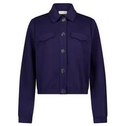 Jackenblazer Cartoon "Damen mit aufgesetzten Taschen", Damen, Gr. 40, dunkelblau, Obermaterial: 50% Viskose, 45% Polyester, 5% Elasthan, gerade normal, Rundhals, Blazer