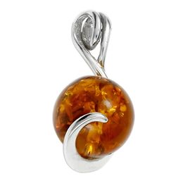 Kettenanh&auml;nger OSTSEE-SCHMUCK "OSTSEE-SCHMUCK Anh&auml;nger Nikola Anh&auml;nger Nikola", wei&szlig;, Schmuckanh&auml;nger, Damen, 22 x 12mm, Silber 925 (Sterlingsilber), 1,4 g, Kettenanh&auml;nger