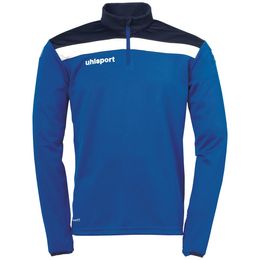 Trainingspullover Uhlsport "1/4 ZIP TOP OFFENSE 23 Kids", Jungen, Gr. 128, blau (azurblau, marine, wei&szlig;), Obermaterial: 100% Polyester PES., Pullover