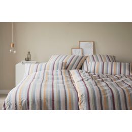 Bettw&auml;sche Elegante "Julia", multi, blau, B/L: 135cm x 200cm, 1 Stk., 1 Stk., Seersucker, B/L: 80cm x 80cm, 2, Seersucker, Obermaterial: 100% Baumwolle, Bettw&auml;sche, Bettw&auml;sche, angenehmes Hautgef&uuml;hl