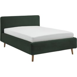 Meise M&ouml;bel Polsterbett MEISE.M&Ouml;BEL "Mattis", gr&uuml;n (dunkelgr&uuml;n), B:141cm H:105cm L:218cm, Bezug Bett: Cord (100% Polyester), Betten, Polsterbett, Topseller, wahlweise mit Bettkasten