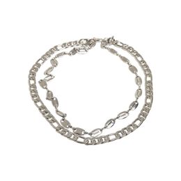 Edelstahlkette Urban Classics "Urban Classics Unisex Layering Basic Necklace", silber, Halsketten, Damen, onesize, Eisen, Edelstahlkette