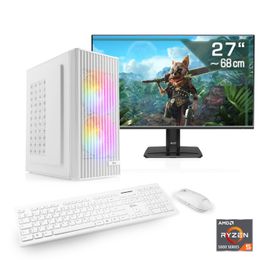 CSL PC-Komplettsystem "Spectrum V25263", Energieeffizienz: E (A-G), wei&szlig;, Microsoft Windows 11 Home (64 Bit), 16 GB RAM 1.000 GB SSD, Computer_Komplettsysteme