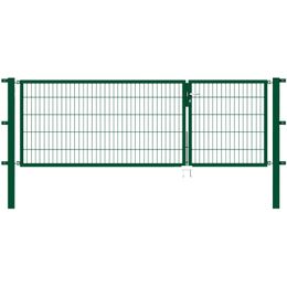 Zaundoppelt&uuml;r Alberts "Flexo", gr&uuml;n, B:300cm H:100cm, Stahl, Tore, in verschiedenen Abmessungen