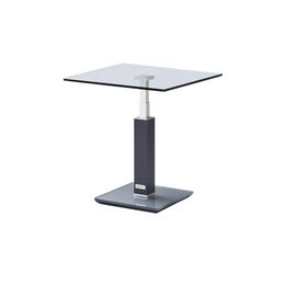 Wohnwert Beistelltisch Quatro Plus grau Ma&szlig;e (cm): B: 60 H: 46 Tische > Beistelltische > Beistelltische mit Glastischplatte &raquo; Sofa DE