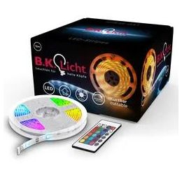 B.K.LICHT LED-Streifen "Lucilla", wei&szlig;, Dioden 300, Kabell&auml;nge 1,5 x Gesamtl&auml;nge 10m, Lichterketten, LED Band, RGB, Fernbedienung, selbstklebend, Farbwechsel, k&uuml;rzbar, LED-Streifen