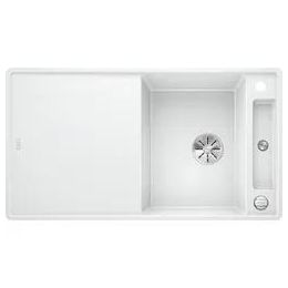 Granitsp&uuml;le Blanco "AXIA III 5 S-F", wei&szlig;, B:50cm H:19cm T:91cm, Verbundwerkstoff, K&uuml;chensp&uuml;len, inklusive gratis Esche-Compound-Br&uuml;ckenschneidebrett