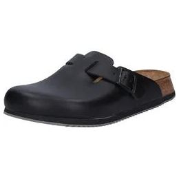 Pantolette Birkenstock "Boston", Damen, Gr. 35, schwarz, Obermaterial: 100% Rindsleder Leather cow., Schuhe Pantolette