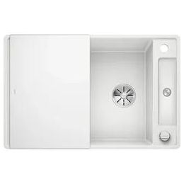 Granitsp&uuml;le Blanco "AXIA III 45 S-F", wei&szlig;, B:50cm H:19cm T:77cm, Verbundwerkstoff, K&uuml;chensp&uuml;len, inklusive gratis Glasschneidebrett