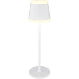 Globo LIGHTING LED Tischleuchte "RIDLEY", wei&szlig;, &Oslash; 13,5cm H: 42cm, Leuchten, Tischlampe/Akku/IP54/Touch Ein/Aus/Touchdimmer, LED Tischleuchte