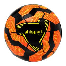 Fu&szlig;ball Uhlsport "Fu&szlig;ball Player" Gr. 5, schwarz (schwarz, fluo rot, fluo gelb), B&auml;lle, Herren, 5