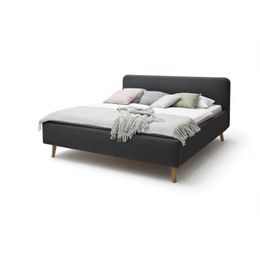 Meise M&ouml;bel Polsterbett MEISE.M&Ouml;BEL "Mattis", grau (anthrazit), B:201cm H:105cm L:218cm, Bezug Bett: Strukturstoff (100% Polyester), Betten, Polsterbett, Topseller, wahlweise mit Bettkasten