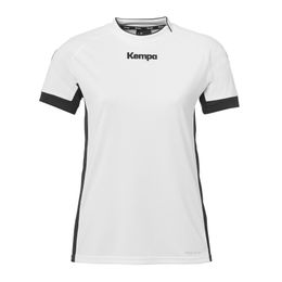 T-Shirt Kempa "Shirt PRIME TRIKOT WOMEN", Damen, Gr. M, wei&szlig; (wei&szlig;, schwarz), Obermaterial: 100% Polyester PES., Shirts T-Shirt
