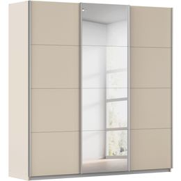 Schwebet&uuml;renschrank Rauch "Kleiderschrank Schrank Garderobe KOLUNA mit Spiegel", beige (champagner), B:203cm H:210cm T:62cm, Holzwerkstoff, Schr&auml;nke, Schwebet&uuml;renschrank, Breiten 203/271/315/360 cm H&ouml;hen 210/229 cm MADE IN GERMANY