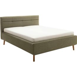 Meise M&ouml;bel Polsterbett MEISE.M&Ouml;BEL "Lotte", gr&uuml;n, L:217cm, Bezug Bett: Strukturstoff (100% Polyester), Betten, Polsterbett, mit Lattenrost und Bettkasten