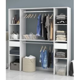 Mehrzweckschrank Parisot "Combi 2", wei&szlig;, B:176cm H:180cm T:40cm, Holzwerkstoff, Schr&auml;nke, Mehrzweckschrank