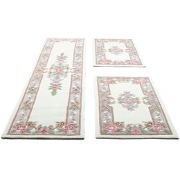 Bettumrandung Theko "Ming" Gr. 14, beige, H:14mm, Obermaterial: 100% Polyacryl, Bettumrandungen, Bettvorleger, L&auml;ufer-Set, Pastell-Farben, florales Design