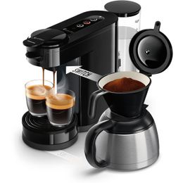 PHILIPS SENSEO Kaffeepadmaschine "Switch HD6592/64, 2-in-1 Pad und Filterkaffee", schwarz, 1 l, 7, Kaffeemaschinen, aus 26% rec. Plastik
