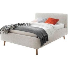 Meise M&ouml;bel Polsterbett MEISE.M&Ouml;BEL "Mattis", beige, B:141cm H:105cm L:218cm, Bezug Bett: Multicolor (100% Polyester), Betten, Polsterbett, Topseller, wahlweise mit Bettkasten
