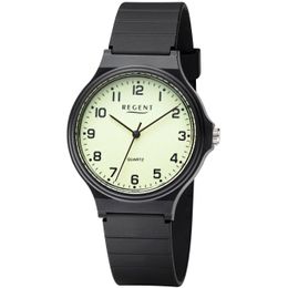 Regent Uhren Quarzuhr REGENT, schwarz (schwarz, gr&uuml;n), Armbanduhren, Damen, Quarzuhr, Armbanduhr, Herrenuhr, Damenuhr, analog
