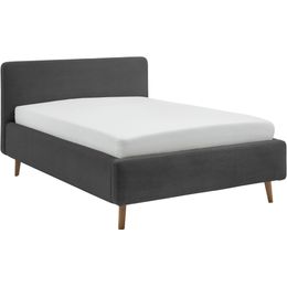Meise M&ouml;bel Polsterbett MEISE.M&Ouml;BEL "Mattis", grau (anthrazit), B:141cm H:105cm L:218cm, Bezug Bett: Cord (100% Polyester), Betten, Polsterbett, Topseller, wahlweise mit Bettkasten
