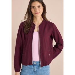 Blouson Cecil, Damen, Gr. M (40), sweet grape rot, Web, 75% Baumwolle, 25% Modal, unifarben, comfort fit normal, Rundhals, elastischer Bund, Jacken Blouson