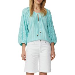 Klassische Bluse s.Oliver, Damen, Gr. 40, pool blau, Web, Obermaterial: 100% Baumwolle, unifarben, relaxed fit taillenbedeckt, U-Boot-Ausschnitt, Raglan&auml;rmel elastischer Bund, Blusen, mit Raglan &Auml;rmeln