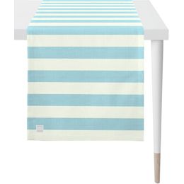 Tischl&auml;ufer Apelt "3967 Outdoor, Sommerdeko, Sommer", bunt (hellblau, sand), B:46cm L:140cm, Polyester, Tischdecken, Jacquardgewebe